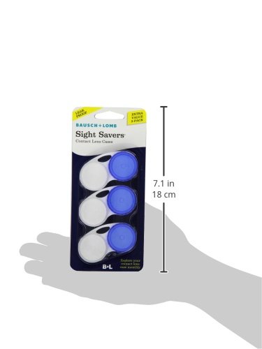 Contact Lens Case by Bausch & Lomb, Compact, Durable, Leak Proof, Pack of 3