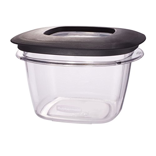 Rubbermaid (2 Pack) Premier Food Storage Containers 2 Cup Capacity Clear Plastic Stain Resistant Freezer Safe Microwave Safe