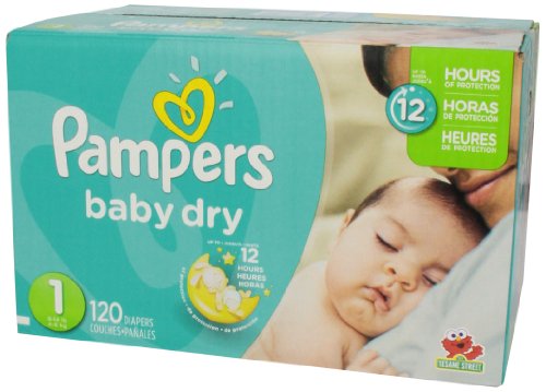 Pampers Baby Dry Size 1 Diapers Super Pack - 120 Count