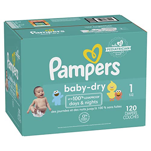 Pampers Baby Dry Size 1 Diapers Super Pack - 120 Count