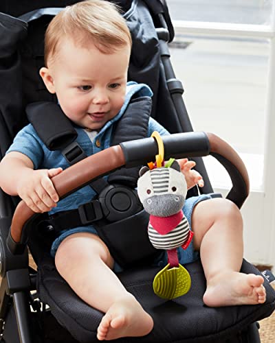 Skip Hop Bandana Buddies Baby Activity Chime & Teether Stroller Toy, Zebra