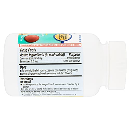 Equate Stool Softener with Stimulant Laxative, 120 Tablets 2 Bottle Bundle