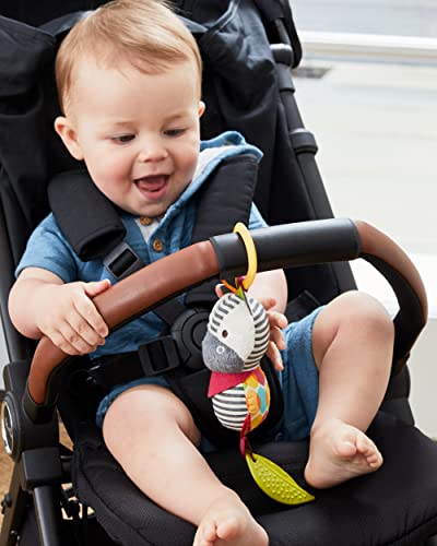 Skip Hop Bandana Buddies Baby Activity Chime & Teether Stroller Toy, Zebra