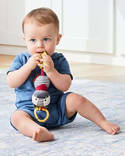 Skip Hop Bandana Buddies Baby Activity Chime & Teether Stroller Toy, Zebra