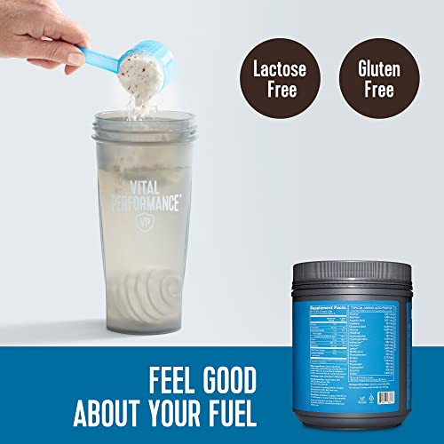 Vital Performance Protein Powder, 25g Lactose-Free Milk Protein Isolate Casein & Whey Blend, NSF for Sport Certified, 10g Collagen Peptides, 8g EAAs, 5g BCAAs, Gluten-Free - Cold Brew Coffee, 1.72lb