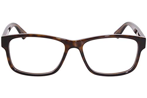 Gucci Web Men's GG0640OA 002 Havana Full Rim Rectangular Eyeglasses 55mm