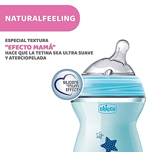 Natural Feeling Chicco Baby Bottle 250ml 2Mesi + Bimbo