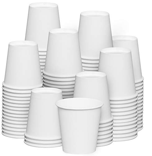 [600 Pack] 3 oz. White Paper Cups, Small Disposable Bathroom, Espresso, Mouthwash Cups