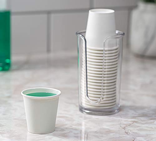 [600 Pack] 3 oz. White Paper Cups, Small Disposable Bathroom, Espresso, Mouthwash Cups