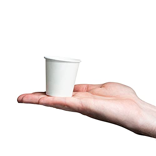 [600 Pack] 3 oz. White Paper Cups, Small Disposable Bathroom, Espresso, Mouthwash Cups