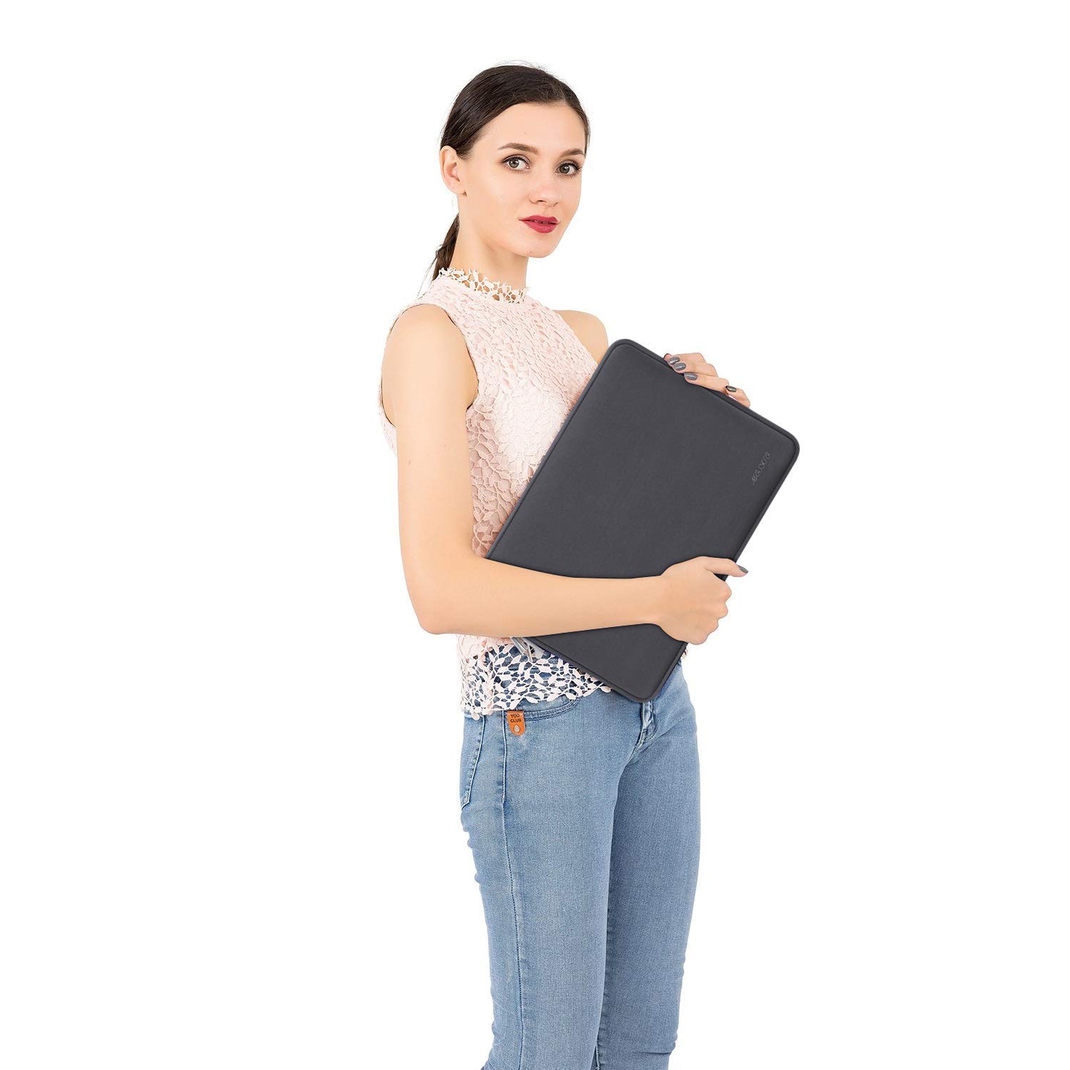 MOSISO Laptop Case 15 inch, 15 inch Laptop Sleeve Bag Compatible with MacBook Air 15 inch M3 M2 2025-2023, Surface Laptop 15, Dell XPS 15, Neoprene Computer Sleeve Bag with Small Case, Space Gray