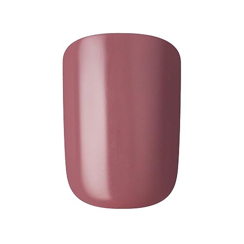 KISS imPRESS No Glue Mani Press On Nails, Color, 'Try Gray', Gray, Short Size, Squoval Shape, Includes 30 Nails, Prep Pad, Instructions Sheet, 1 Manicure Stick, 1 Mini File