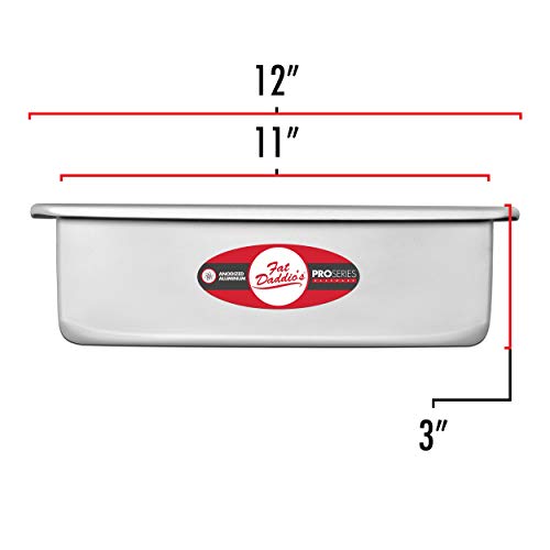 Fat Daddio's Anodized Aluminum Square Cake Pan, 11 x 3 Inch