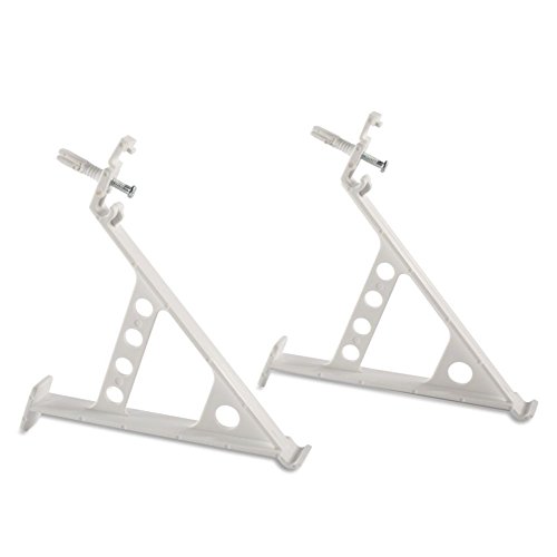 Rubbermaid Direct Mount Non-Adjustable Closet System, Hardware, White, Shoe Rack Brackets, Set of 2 (FG3F58LWWHT)