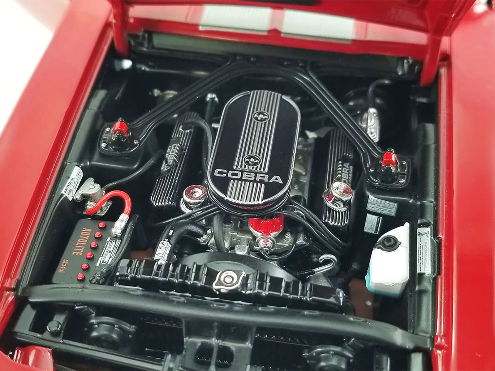 1968 Shelby GT500 KR Restomod Candy Apple Red w/Silver Met. Stripes New School Ltd Ed to 1254 Pieces 1/18 Diecast Model Car by Acme A1801850