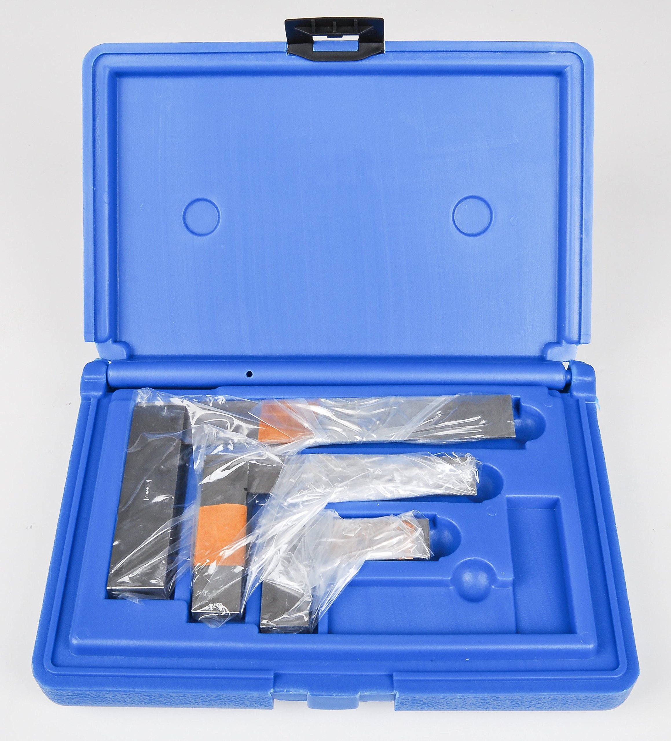 Fowler 52-432-246-0 Machinist Hardened Steel Square Set, 2", 3",4",and 6" Blade Size