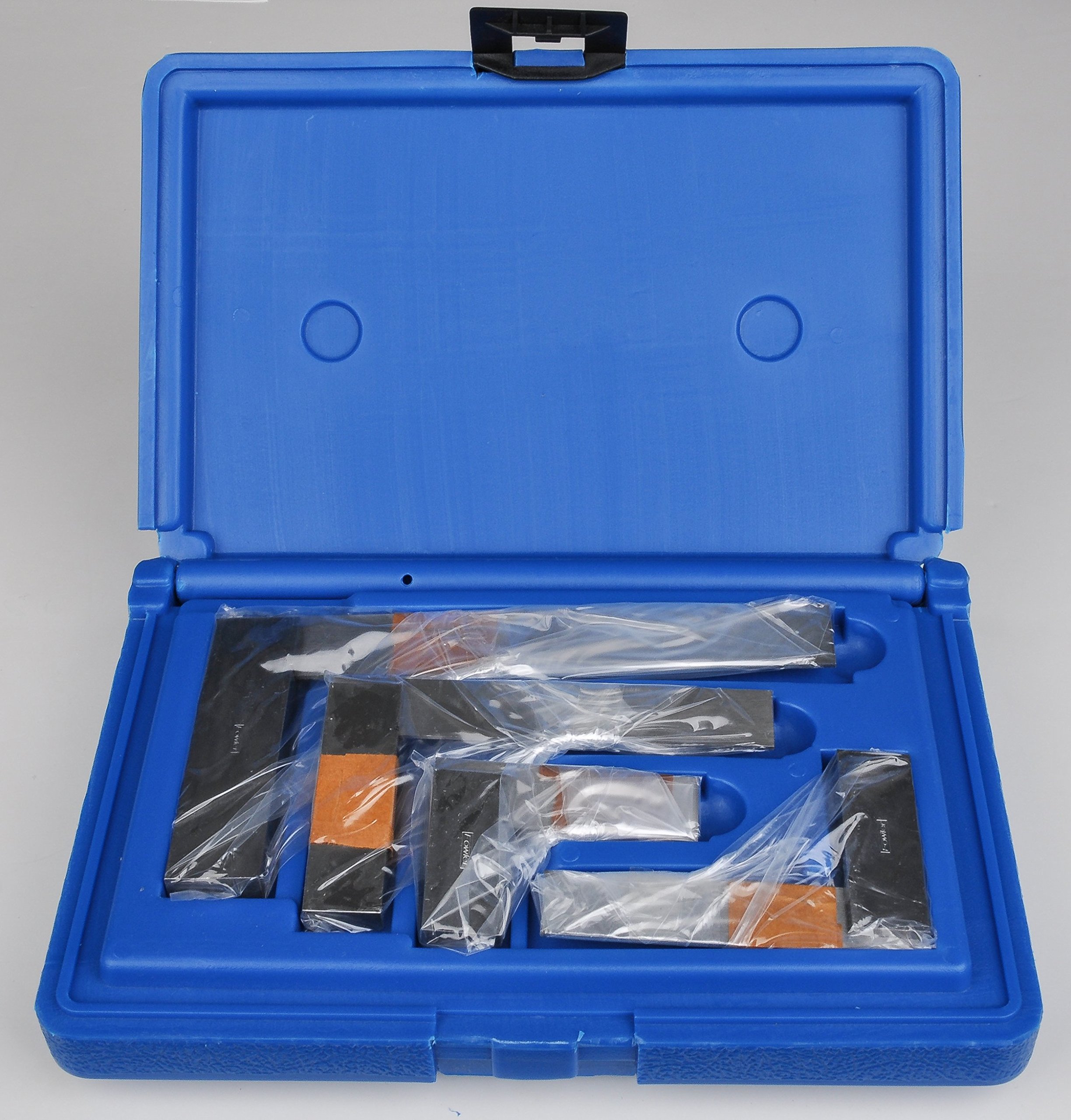 Fowler 52-432-246-0 Machinist Hardened Steel Square Set, 2", 3",4",and 6" Blade Size