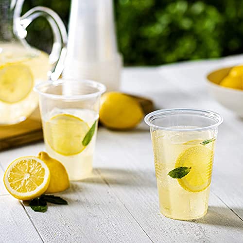 Comfy Package [Bulk Case of 6/240 Count] 12 oz. Clear Disposable Plastic Cups - Cold Party Drinking Cups