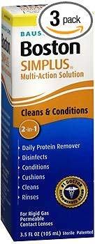 Bausch + Lomb Boston Simplus Multi-Action Solution - 3.5 oz, Pack of 3