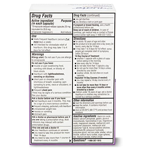 Omeprazole Delayed-Release Capsules, 20 mg. Includes Luall Fridge Magnet + Equate Omeprazole Delayed Release Tablets 20 mg (Capsules, 42)