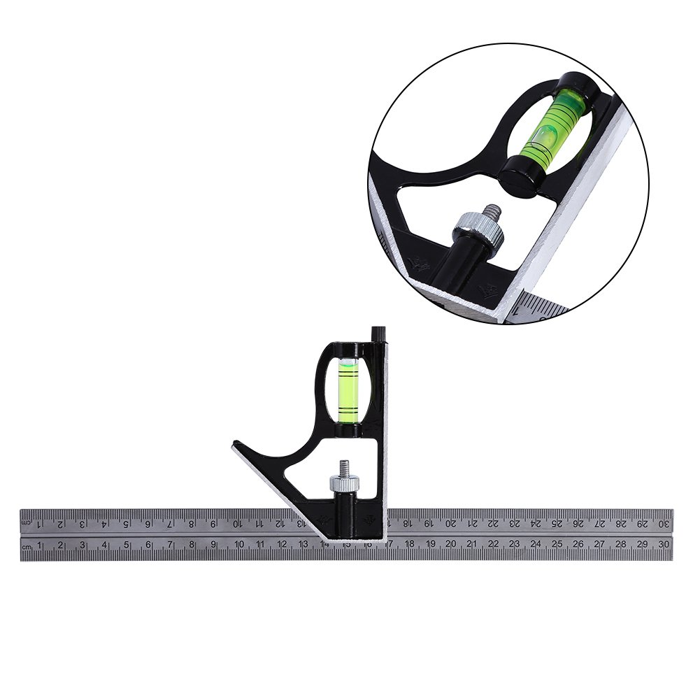 Combination Adjustable T Stainless Steel Multifunctional Combination Try Set Kit Right Angle Ruler GD
