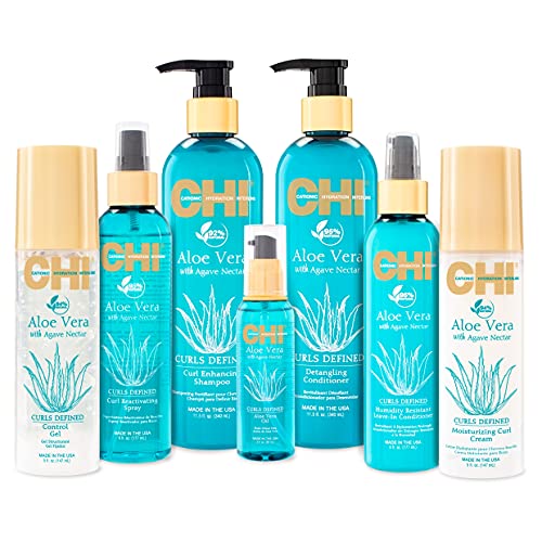 CHI Aloe Vera Curl Reactivating Spray, 95% Natural, Sulfate, Paraben and Gluten Free, 6 Fl Oz