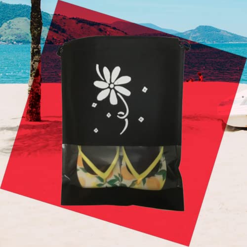 Old Navy Women Beach Summer Casual Flip Flop Sandals (9 Lemon Logo & Black Flip Flops) with Dust Cover