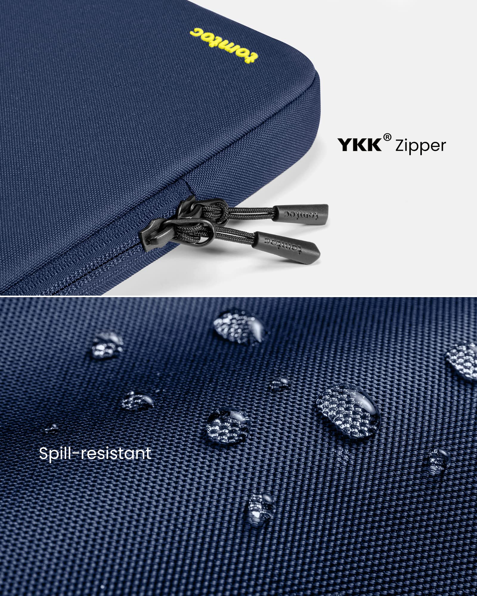 tomtoc 360 Protective Laptop Sleeve for 14-inch MacBook Pro M4/M3/M2/M1 Pro/Max A3112 A3401 A3185 A2992 A2918 A2779 2024-2021, Water-Resistant Case Bag with Accessory Pocket for 13.8 Surface Laptop 7
