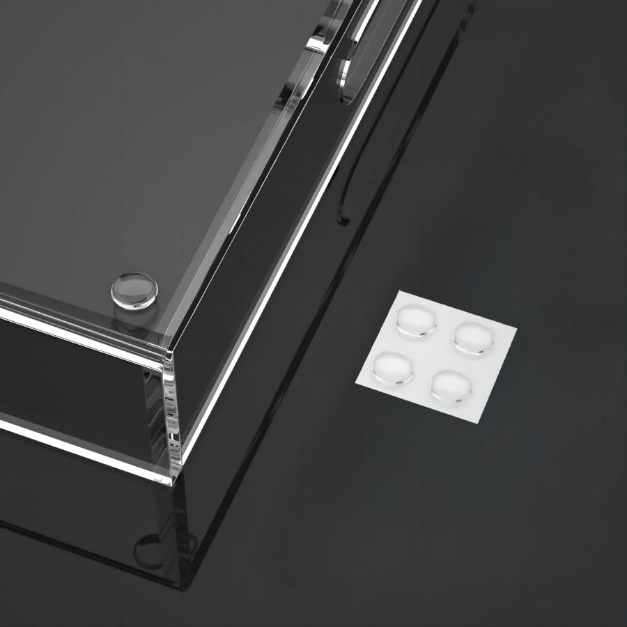YFYCUSA Clear Acrylic Tray 10"x10" in, Serving Tray with Handles, Acrylic Trays for Serving, Spill Proof, Coffee Trays, Serving Trays, Food Trays, Ottoman Dressing Tables, Square Tray