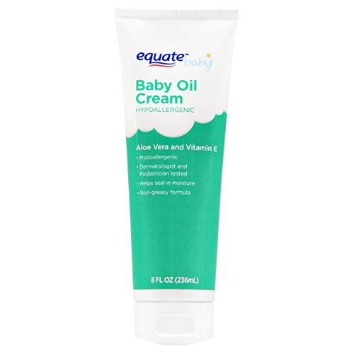 Equate Aloe & Vitamin E Baby Oil Cream 8 oz (Pack of 4)