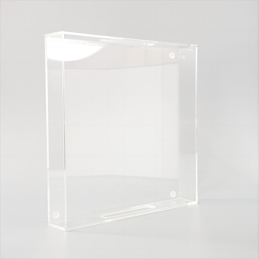 YFYCUSA Clear Acrylic Tray 10"x10" in, Serving Tray with Handles, Acrylic Trays for Serving, Spill Proof, Coffee Trays, Serving Trays, Food Trays, Ottoman Dressing Tables, Square Tray