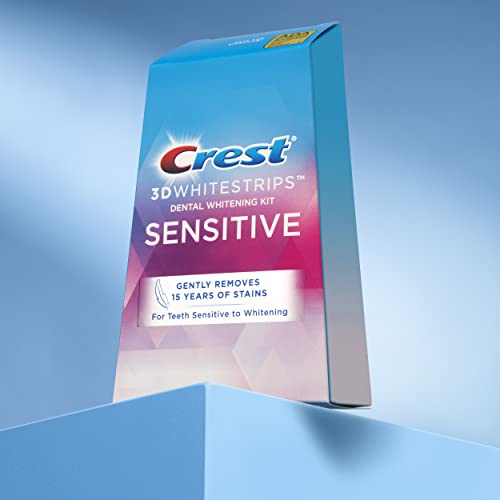 Crest 3D Whitestrips for Sensitive Teeth, Teeth Whitening Strip Kit, 28 Strips (14 Count Pack)