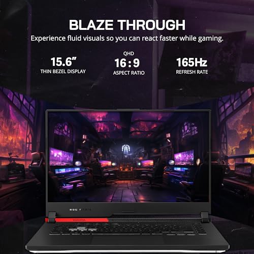 ASUS ROG Strix G15 Gaming Laptop, 15.6" QHD 165Hz Display, AMD Ryzen 9 5980HX, 64GB RAM, 2TB PCIe SSD, RGB Backlit Keyboard, Radeon RX 6800M, Win 11 Pro, Black, 128GB Hotface Extension Set