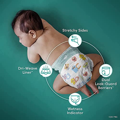 Pampers Baby Dry Diapers Size 0/Newborn 104 Count (Pack of 2)