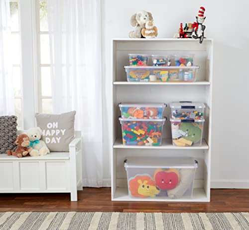 Rubbermaid Cleverstore Clear Variety Pack, Clear Plastic Storage Bins with Built-In Handles to Maximize Storage, Great for Large and Small Items, 16pk