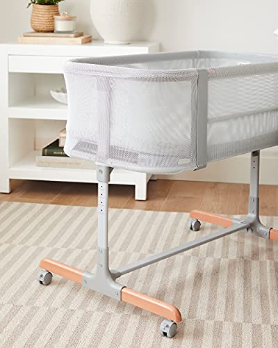 Skip Hop Baby Bassinet, Cozy Up 2-in-1 Bedside Sleeper & Bassinet, Grey