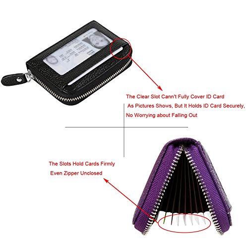 Women's RFID Blocking 12 Slots Credit Card Holder Leather Accordion Wallet,coffee