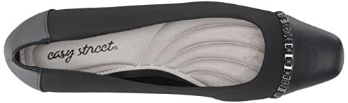 Easy Street Women's Orbit Pump, Navy Suede, 8 X-Wide