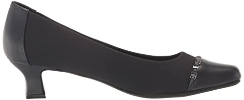 Easy Street Women's Orbit Pump, Navy Suede, 8 X-Wide