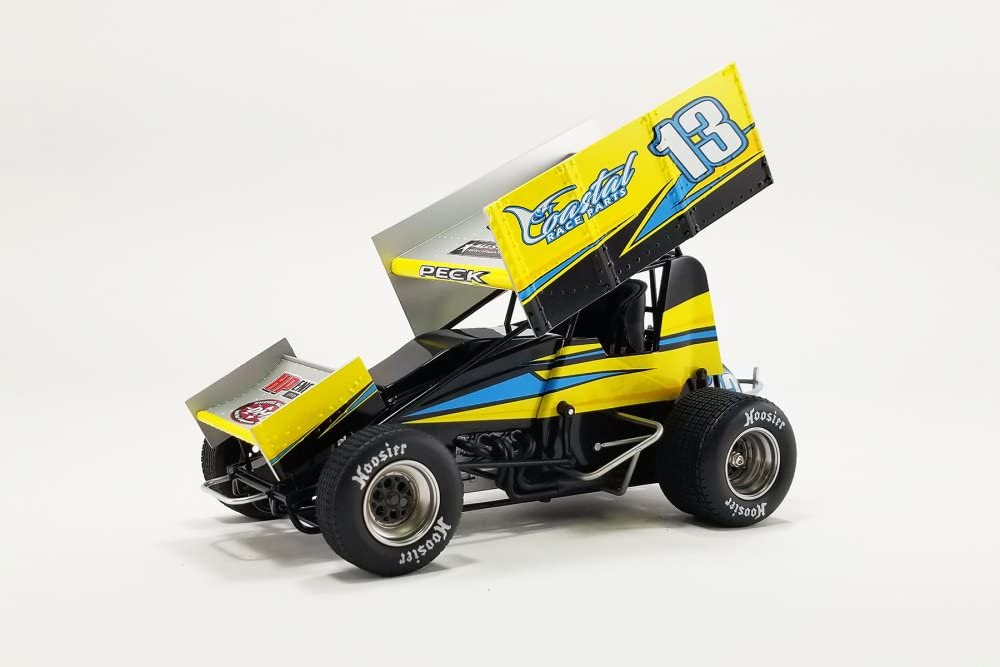 ModelToyCars 2022 Winged Sprint Car, #13 Justin Peck - Acme A1822007-1/18 Scale Diecast Car