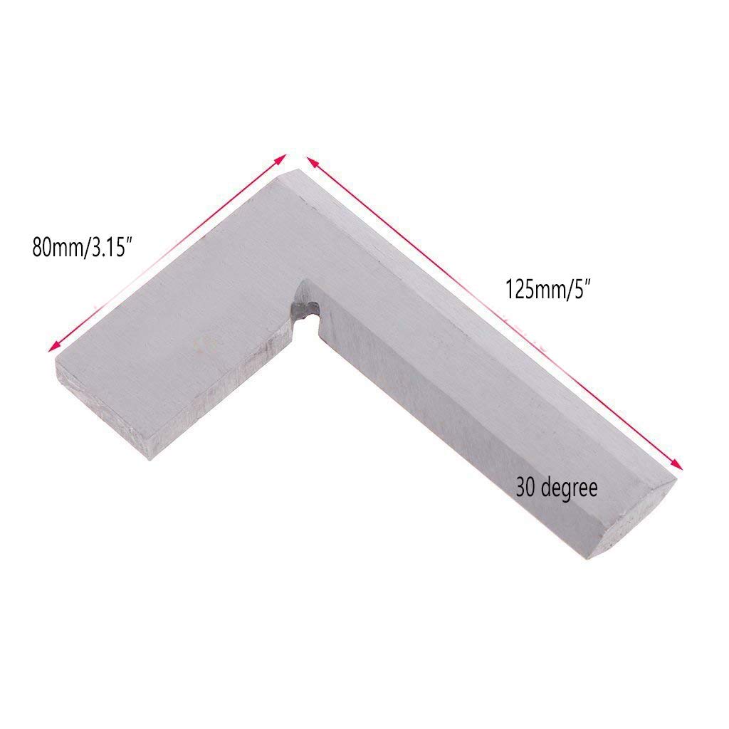 Dtacke Precision Machinist Style Magnetic Micro Square L Shaped Machinist Bevel Engineer Square 90° Degree Right Try Square Ruler