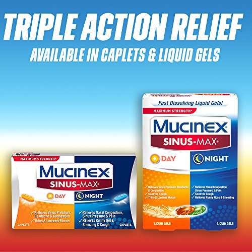 Mucinex Sinus Max Severe Congestion & Pain, 8 Count (Pack Of 24)