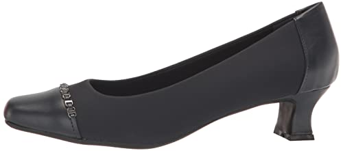 Easy Street Women's Orbit Pump, Navy Suede, 8 X-Wide