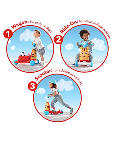 Skip Hop 3-in-1 Baby Activity Push Walker to Toddler Scooter, Daniel Tiger