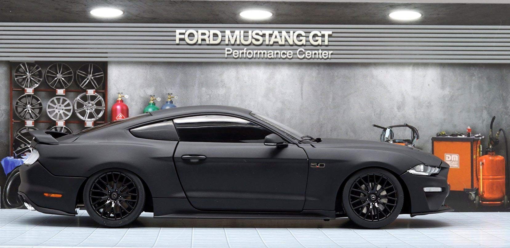 2019 Ford Mustang GT 5.0 Coupe Matt Black 1/18 Diecast Model Car by Diecast Masters 61005