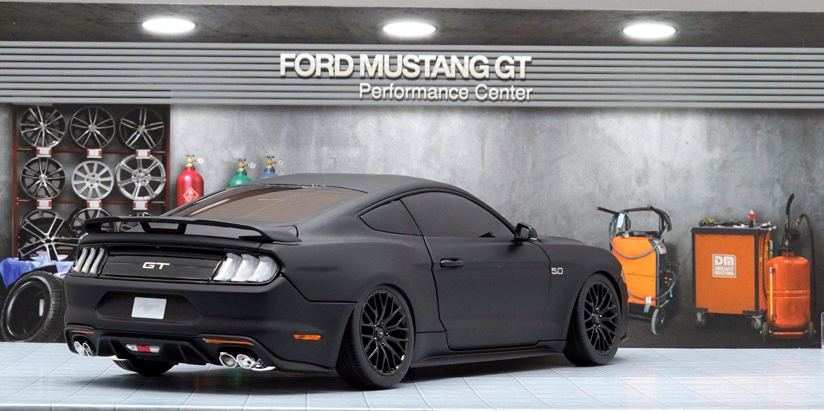 2019 Ford Mustang GT 5.0 Coupe Matt Black 1/18 Diecast Model Car by Diecast Masters 61005