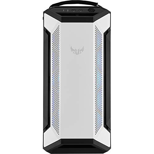 ASUS TUF Gaming GT501 White Edition Mid-Tower Computer Case for up to EATX Motherboards with 2 x USB 3.1 Front Panel, Smoked Tempered Glass, Steel Construction, and Four Case Fans