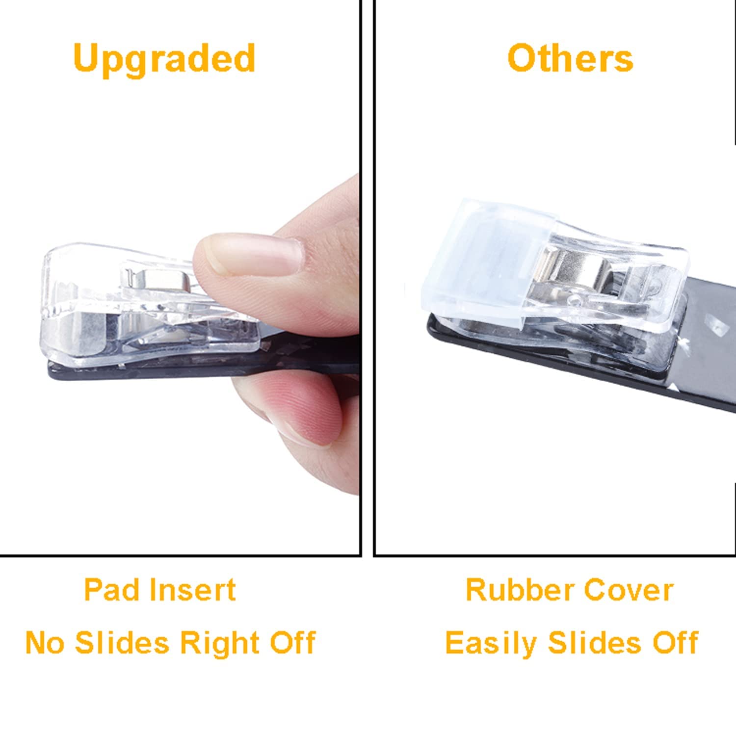 XIANGXING 【Newest Upgraded】 2 Pack Credit Card Puller, Cute Debit Bank Card Grabber for Long Nails ATM Keychain Women with Plastic Clip (Black+Black)