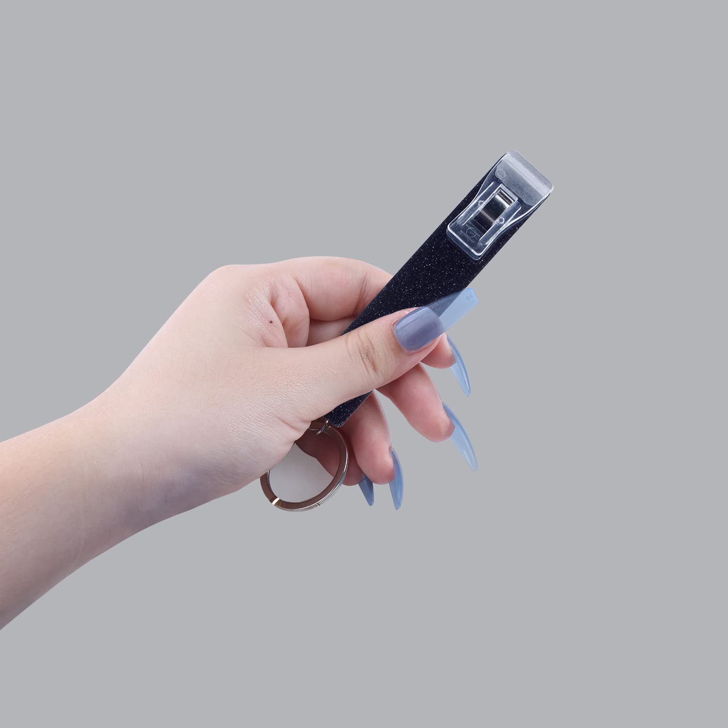 XIANGXING 【Newest Upgraded】 2 Pack Credit Card Puller, Cute Debit Bank Card Grabber for Long Nails ATM Keychain Women with Plastic Clip (Black+Black)