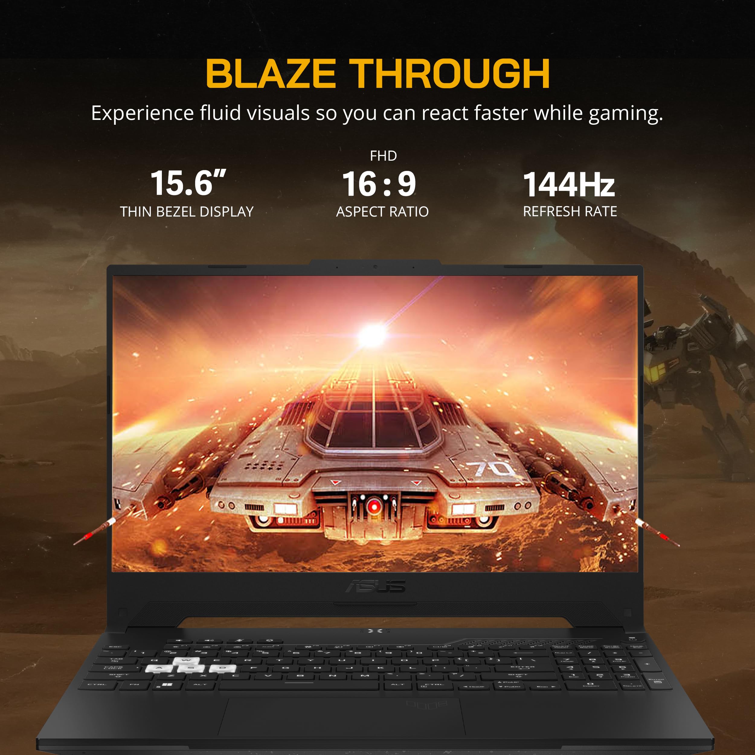 ASUS TUF Dash 15.6" 144Hz Gaming Laptop, Intel 12th Core i7-12650H, 40GB DDR5 RAM, 2TB PCIe SSD, NVIDIA GeForce RTX 3070 Graphics 8GB, Backlit Keyboard, Windows 11, Black, 32GB Hotface USB Card
